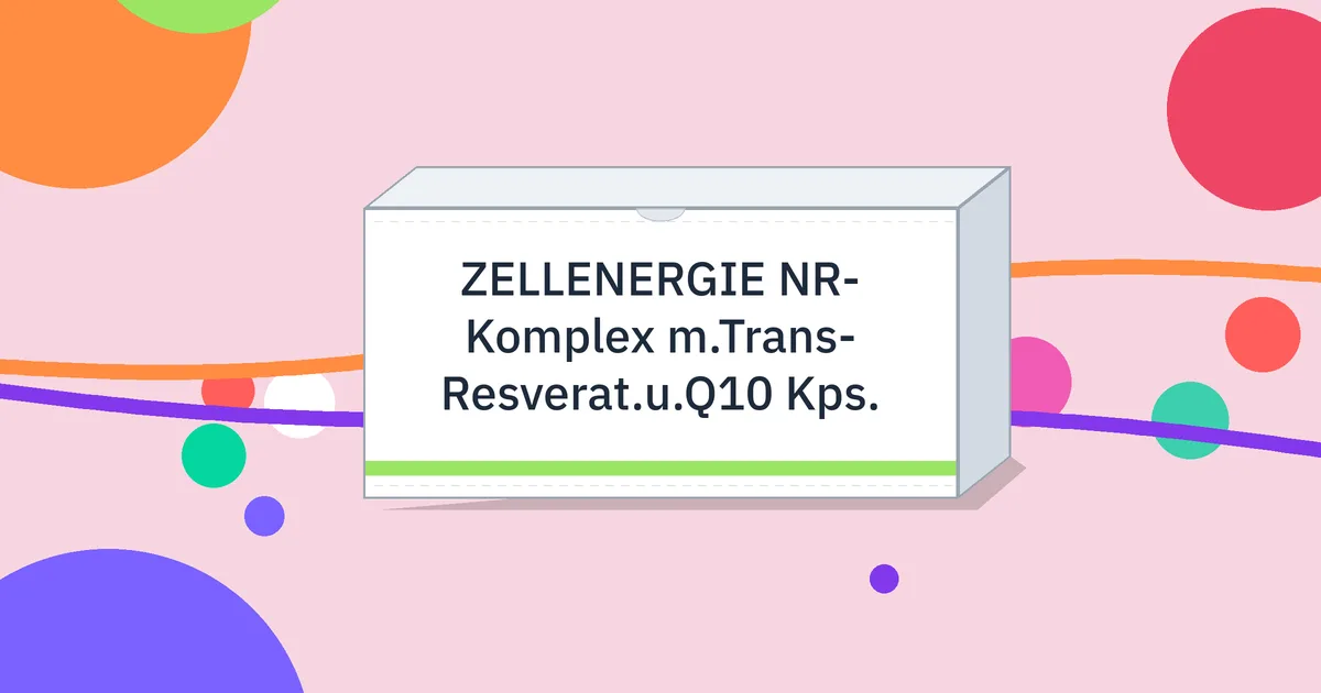 Symbolbild: Packung mit der Aufschrift ZELLENERGIE NR-Komplex m.Trans-Resverat.u.Q10 Kps. (PZN 19963468) – Verfügbarkeit und Bezug in Apotheken in Frankfurt am Main