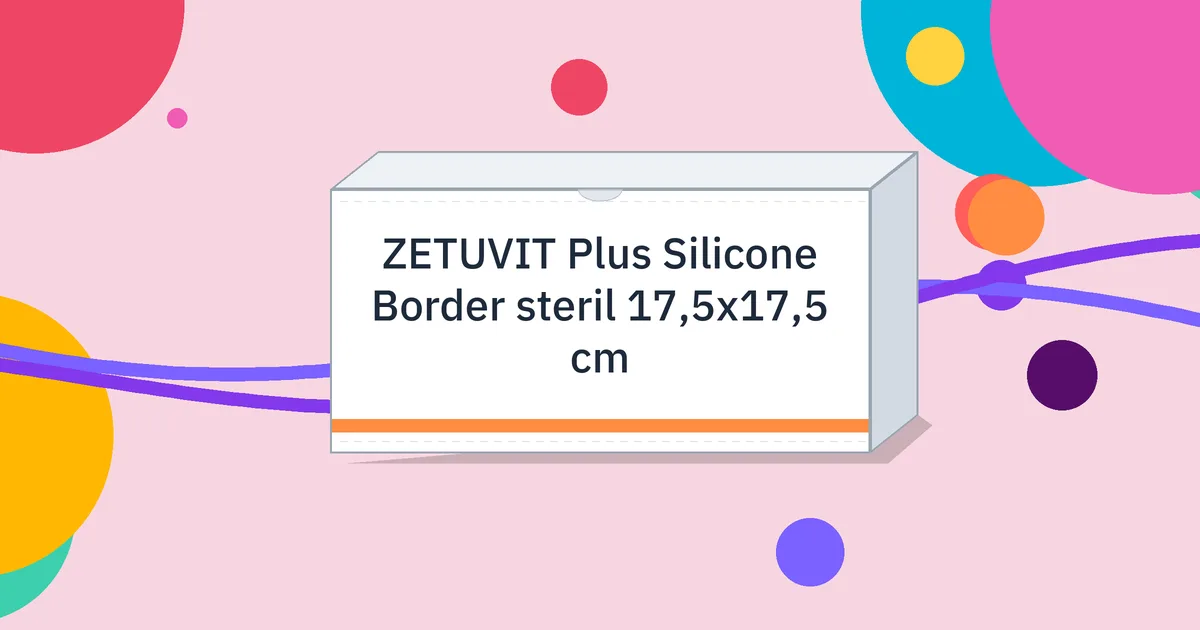 Symbolbild: Packung mit der Aufschrift ZETUVIT Plus Silicone Border steril 17,5x17,5 cm (PZN 19158867) – Verfügbarkeit und Bezug in Apotheken in Frankfurt am Main