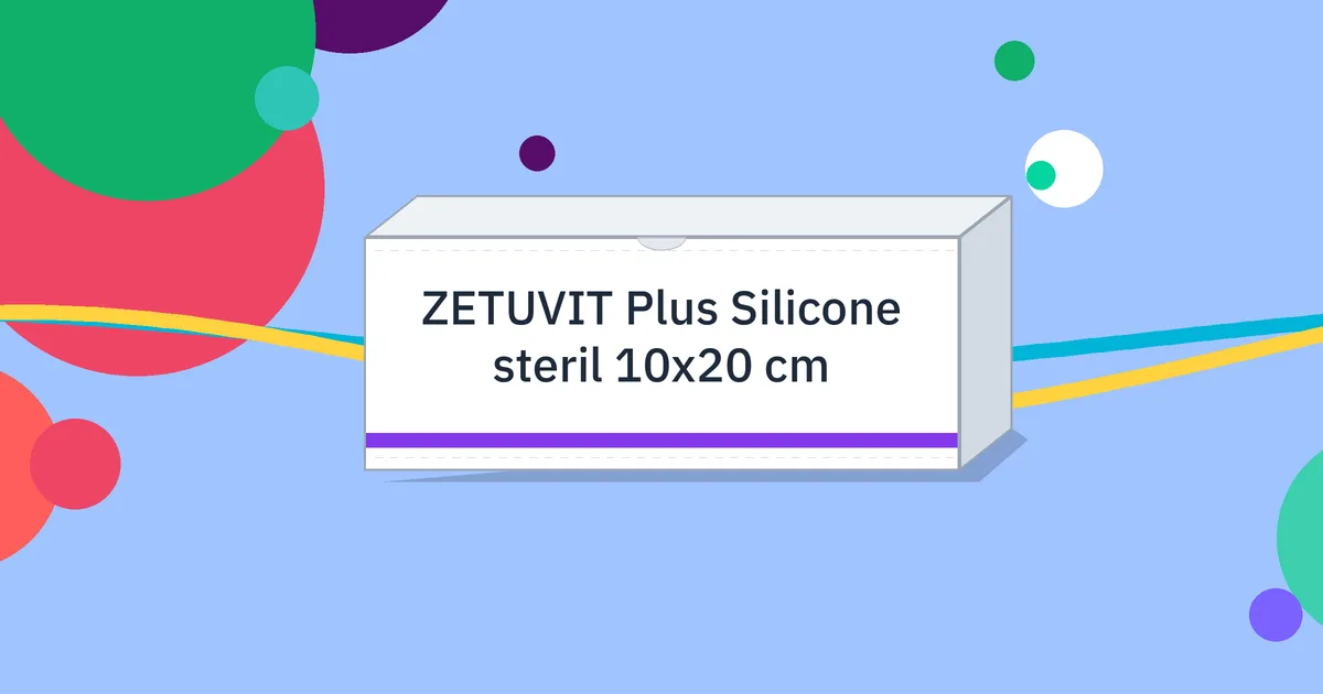 Symbolbild: Packung mit der Aufschrift ZETUVIT Plus Silicone steril 10x20 cm (PZN 20012459) – Verfügbarkeit und Bezug in Apotheken in Frankfurt am Main