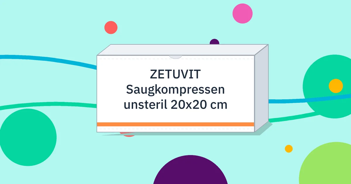 Symbolbild: Packung mit der Aufschrift ZETUVIT Saugkompressen unsteril 20x20 cm (PZN 19704778) – Verfügbarkeit und Bezug in Apotheken in Frankfurt am Main