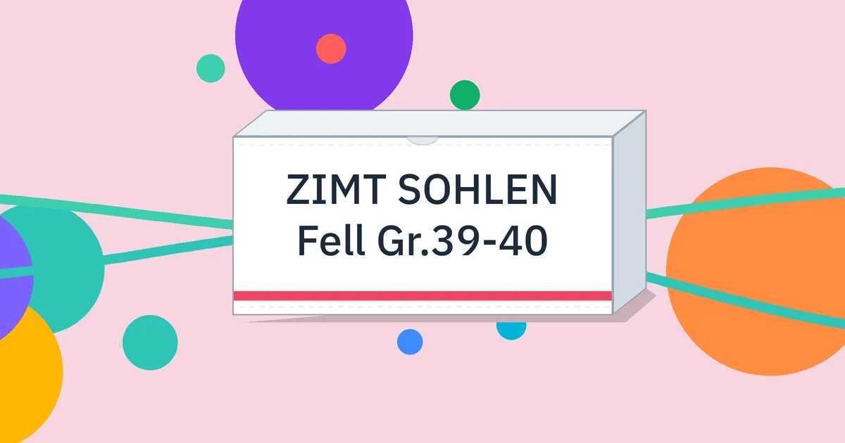 Symbolbild: Packung mit der Aufschrift ZIMT SOHLEN Fell Gr.39-40 (PZN 20341950) – Verfügbarkeit und Bezug in Apotheken in Frankfurt am Main