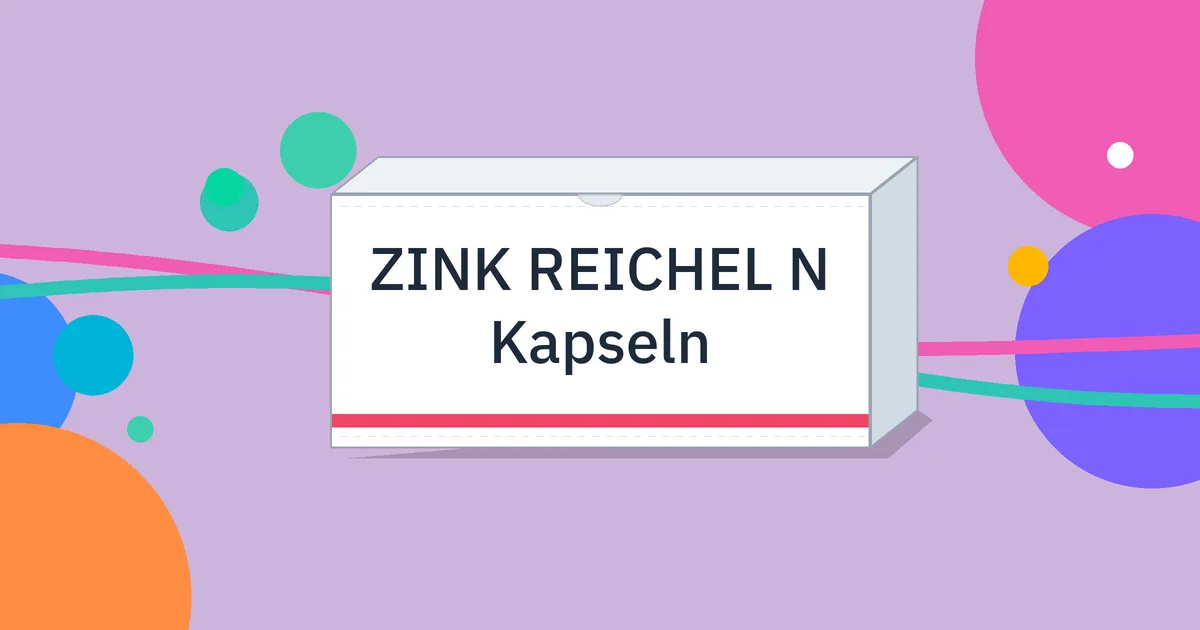 Symbolbild: Packung mit der Aufschrift ZINK REICHEL N Kapseln (PZN 06305203) – Verfügbarkeit und Bezug in Apotheken in Frankfurt am Main