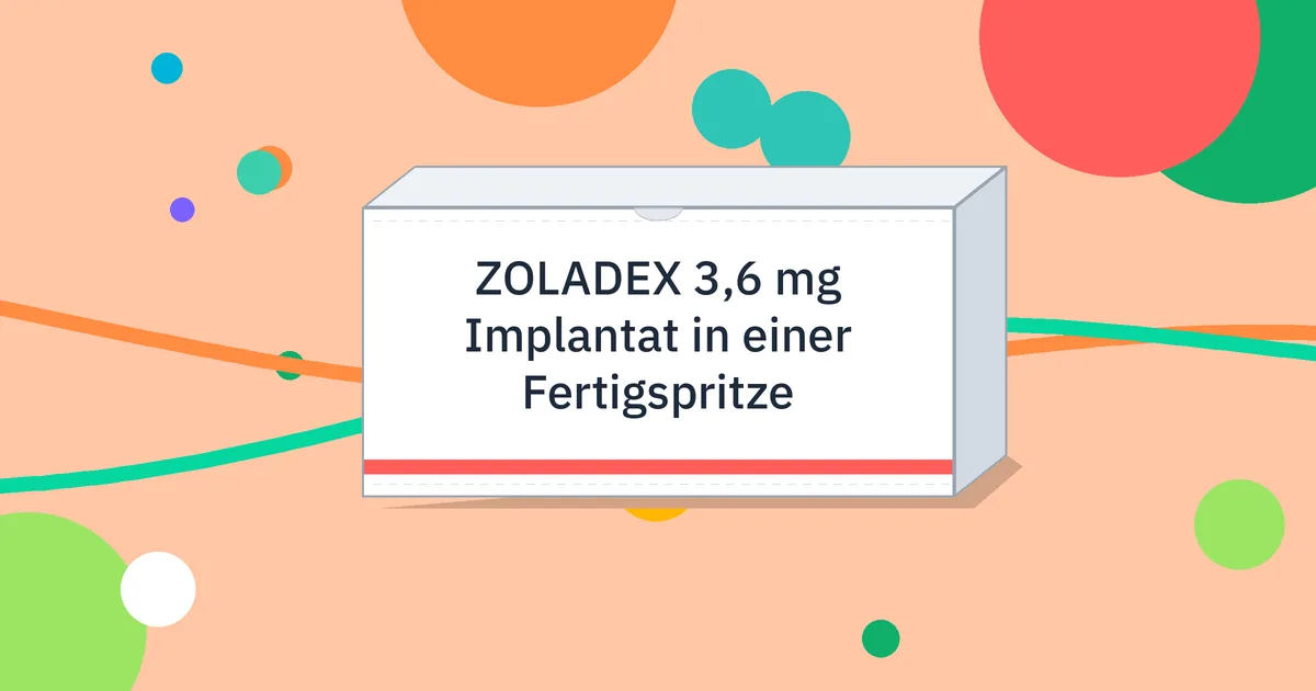 Symbolbild: Packung mit der Aufschrift ZOLADEX 3,6 mg Implantat in einer Fertigspritze (PZN 19358359) – Verfügbarkeit und Bezug in Apotheken in Frankfurt am Main