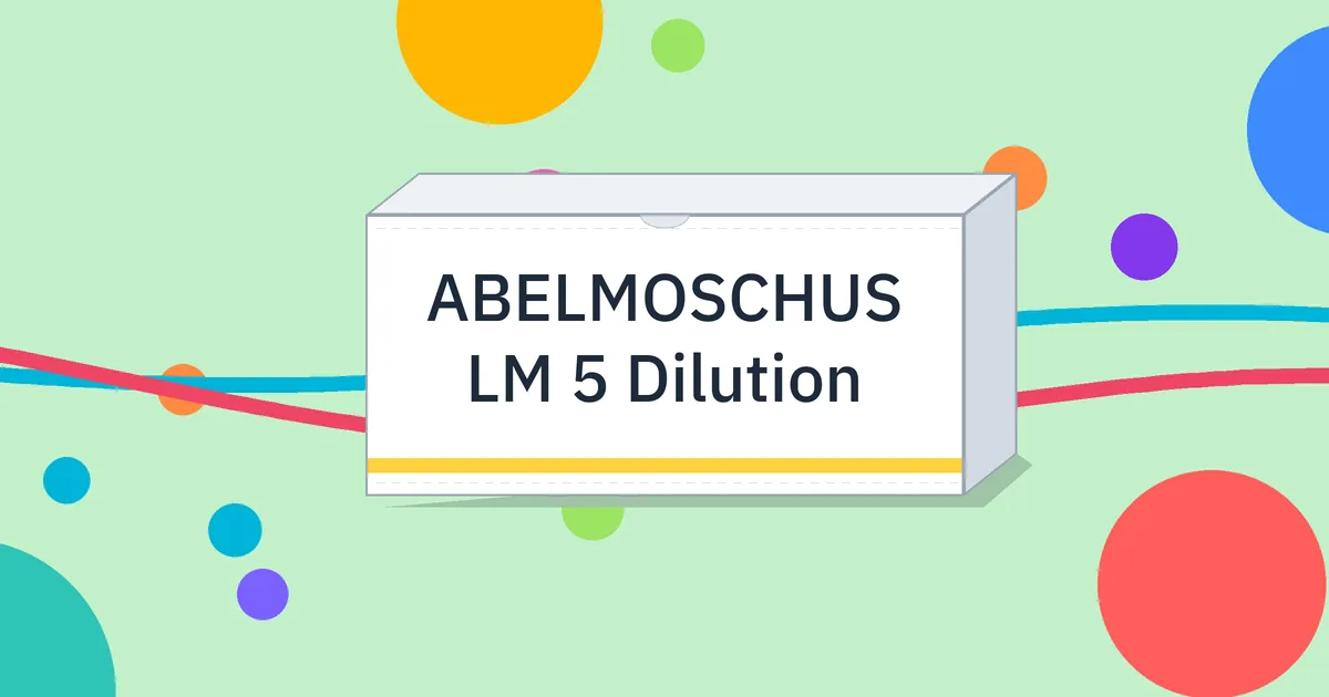 Symbolbild: Packung mit der Aufschrift ABELMOSCHUS LM 5 Dilution (PZN 12750114) – Verfügbarkeit und Bezug in Apotheken in Frankfurt am Main
