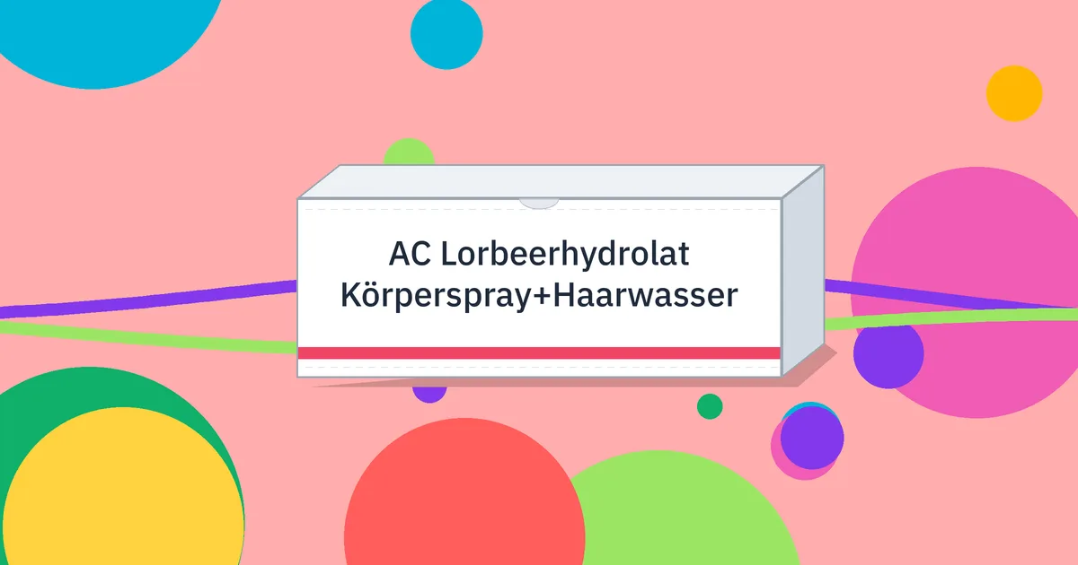 Symbolbild: Packung mit der Aufschrift AC Lorbeerhydrolat Körperspray+Haarwasser (PZN 17576402) – Verfügbarkeit und Bezug in Apotheken in Frankfurt am Main
