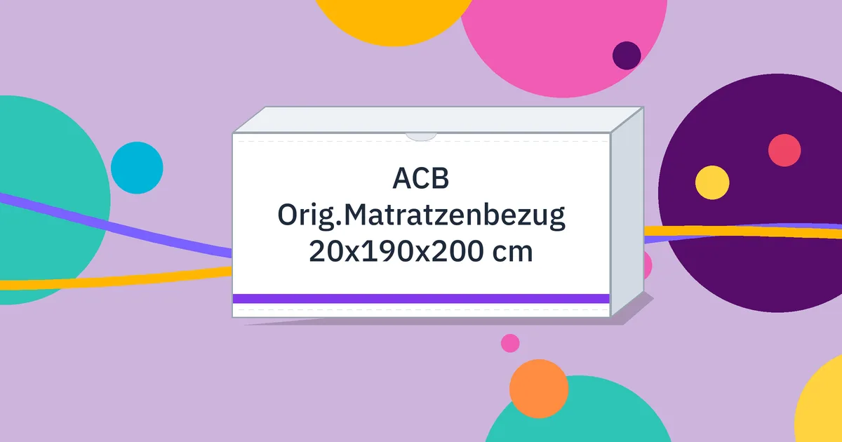 Symbolbild: Packung mit der Aufschrift ACB Orig.Matratzenbezug 20x190x200 cm (PZN 01123408) – Verfügbarkeit und Bezug in Apotheken in Frankfurt am Main