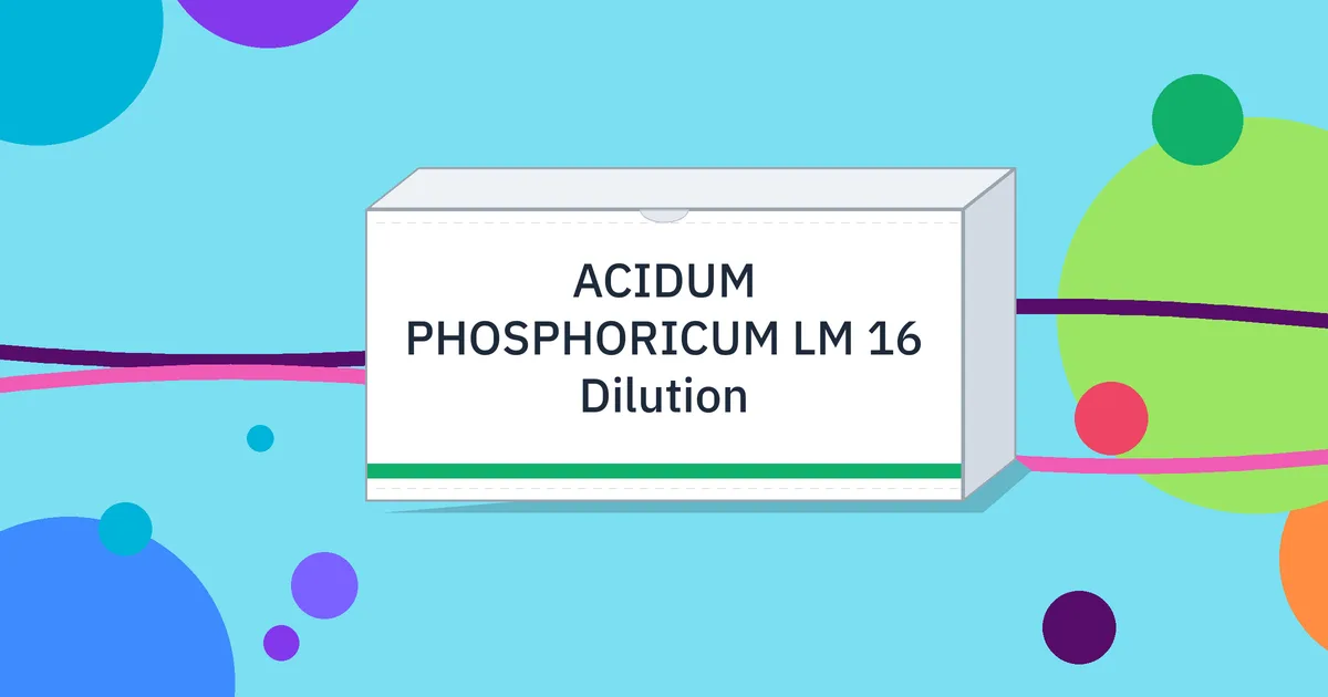 Symbolbild: Packung mit der Aufschrift ACIDUM PHOSPHORICUM LM 16 Dilution (PZN 12753213) – Verfügbarkeit und Bezug in Apotheken in Frankfurt am Main