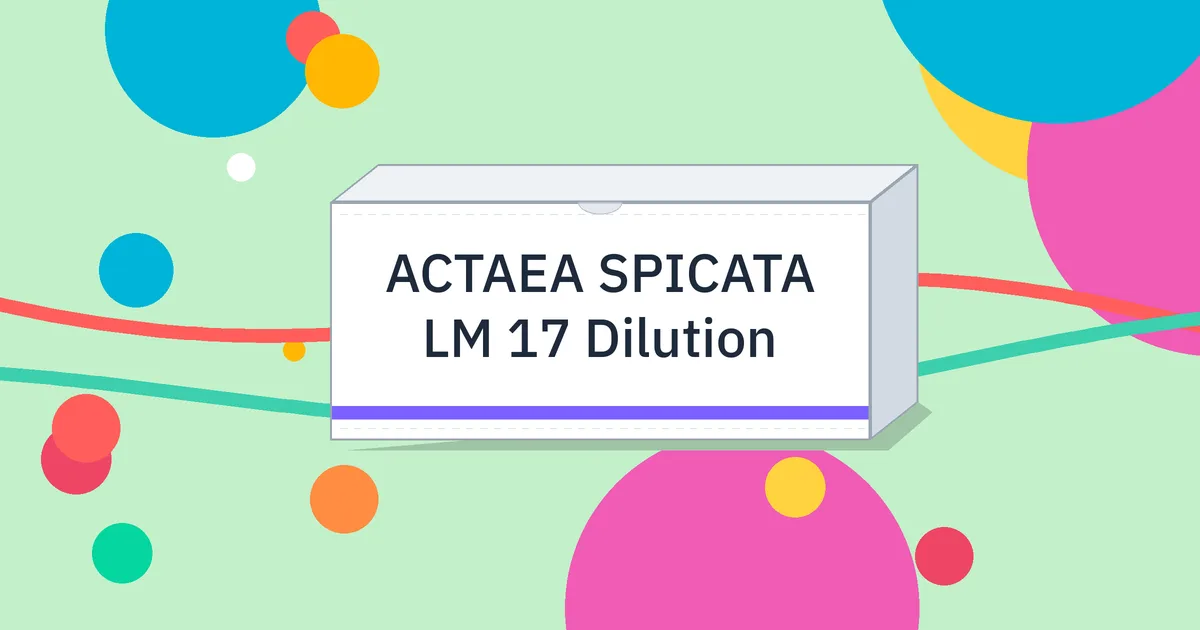 Symbolbild: Packung mit der Aufschrift ACTAEA SPICATA LM 17 Dilution (PZN 13293630) – Verfügbarkeit und Bezug in Apotheken in Frankfurt am Main