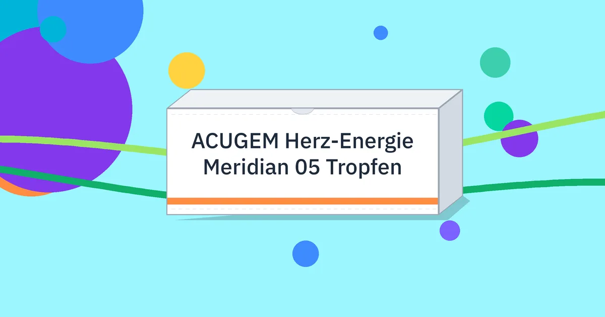 Symbolbild: Packung mit der Aufschrift ACUGEM Herz-Energie Meridian 05 Tropfen (PZN 20296882) – Verfügbarkeit und Bezug in Apotheken in Frankfurt am Main