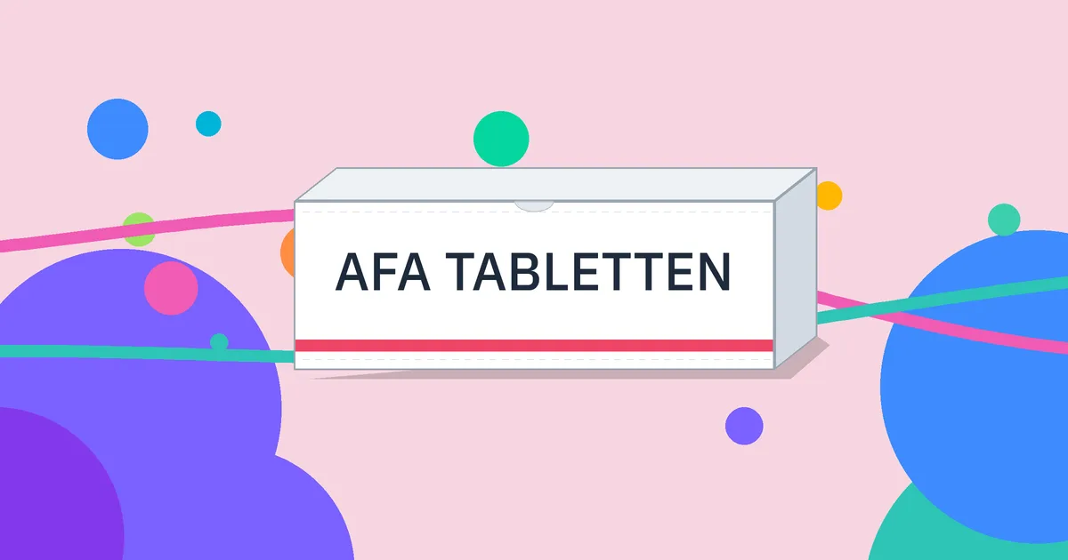 Symbolbild: Packung mit der Aufschrift AFA TABLETTEN (PZN 00987035) – Verfügbarkeit und Bezug in Apotheken in Frankfurt am Main