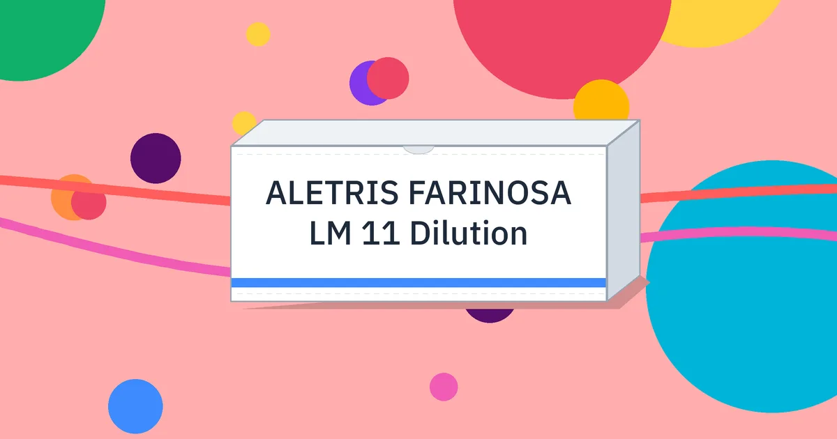 Symbolbild: Packung mit der Aufschrift ALETRIS FARINOSA LM 11 Dilution (PZN 13309667) – Verfügbarkeit und Bezug in Apotheken in Frankfurt am Main