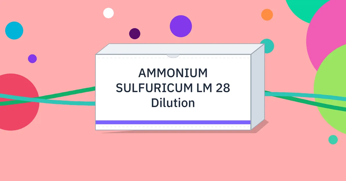 Symbolbild: Packung mit der Aufschrift AMMONIUM SULFURICUM LM 28 Dilution (PZN 13323408) – Verfügbarkeit und Bezug in Apotheken in Frankfurt am Main