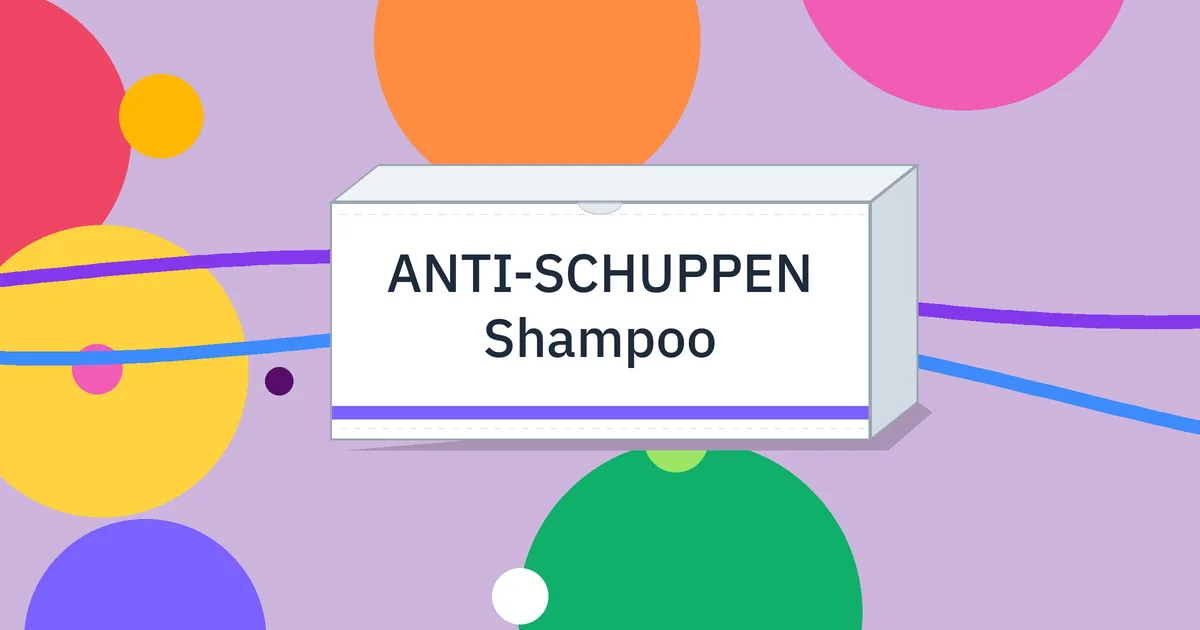 Symbolbild: Packung mit der Aufschrift ANTI-SCHUPPEN Shampoo (PZN 10393325) – Verfügbarkeit und Bezug in Apotheken in Frankfurt am Main