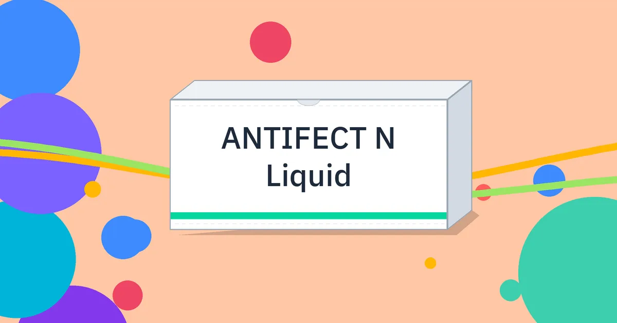Symbolbild: Packung mit der Aufschrift ANTIFECT N Liquid (PZN 04218078) – Verfügbarkeit und Bezug in Apotheken in Frankfurt am Main