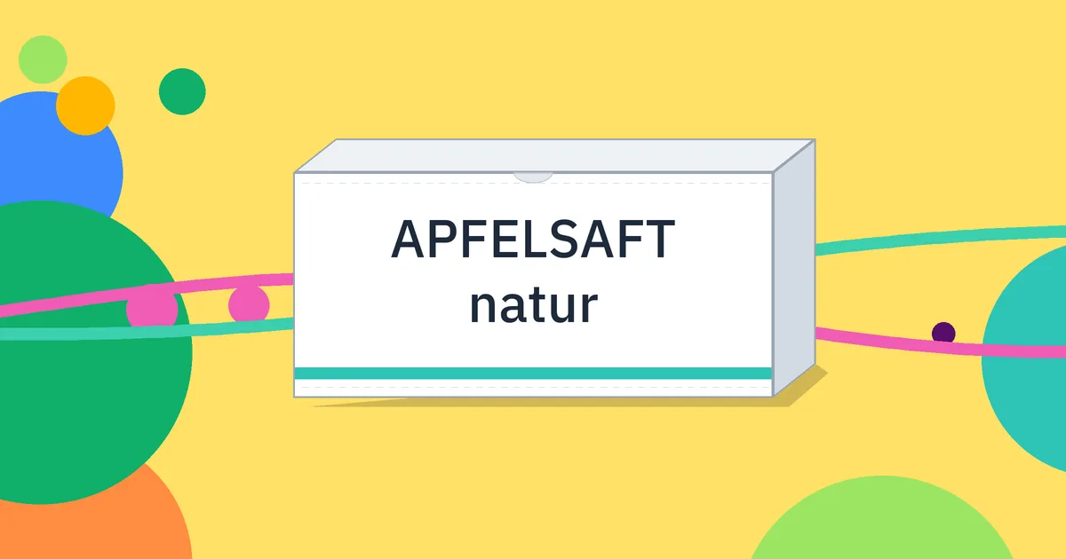 Symbolbild: Packung mit der Aufschrift APFELSAFT natur (PZN 07239448) – Verfügbarkeit und Bezug in Apotheken in Frankfurt am Main