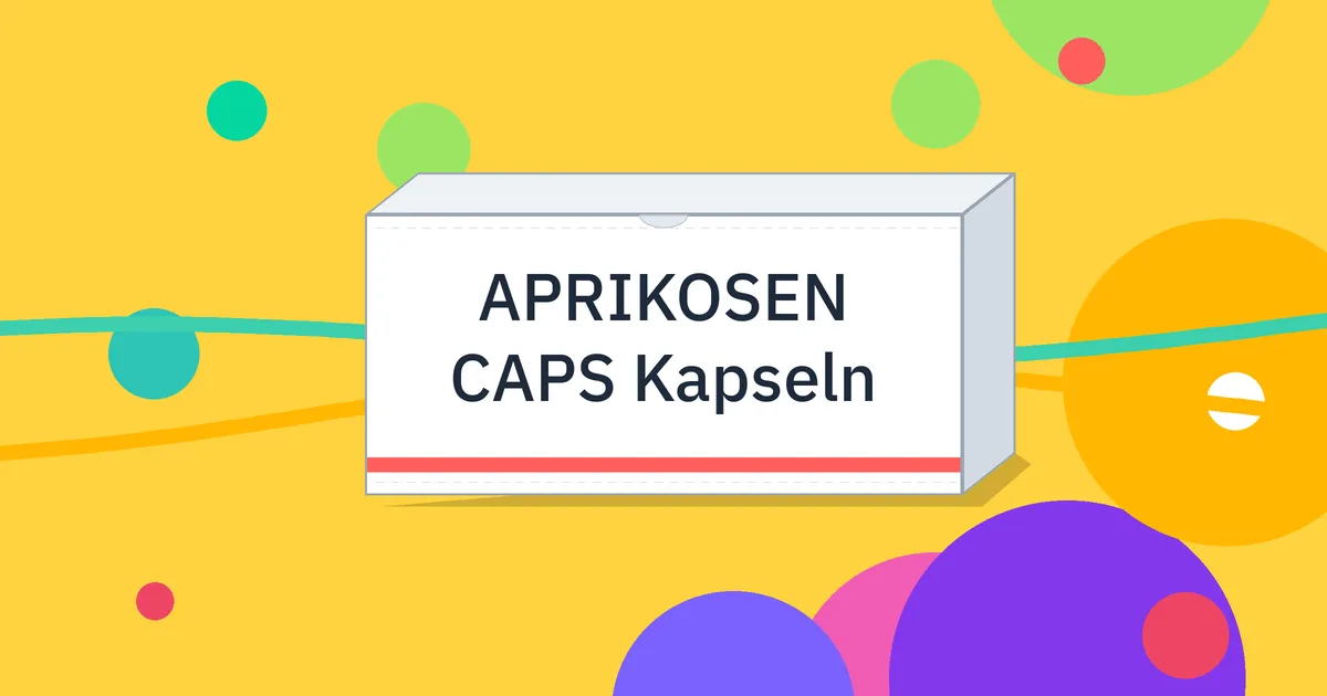 Symbolbild: Packung mit der Aufschrift APRIKOSEN CAPS Kapseln (PZN 00596174) – Verfügbarkeit und Bezug in Apotheken in Frankfurt am Main