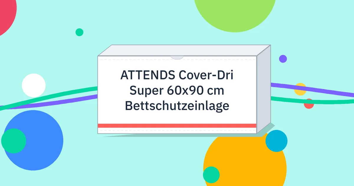 Symbolbild: Packung mit der Aufschrift ATTENDS Cover-Dri Super 60x90 cm Bettschutzeinlage (PZN 07529212) – Verfügbarkeit und Bezug in Apotheken in Frankfurt am Main