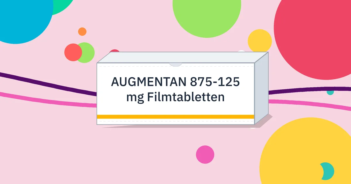 Symbolbild: Packung mit der Aufschrift AUGMENTAN 875-125 mg Filmtabletten (PZN 01995864) – Verfügbarkeit und Bezug in Apotheken in Frankfurt am Main