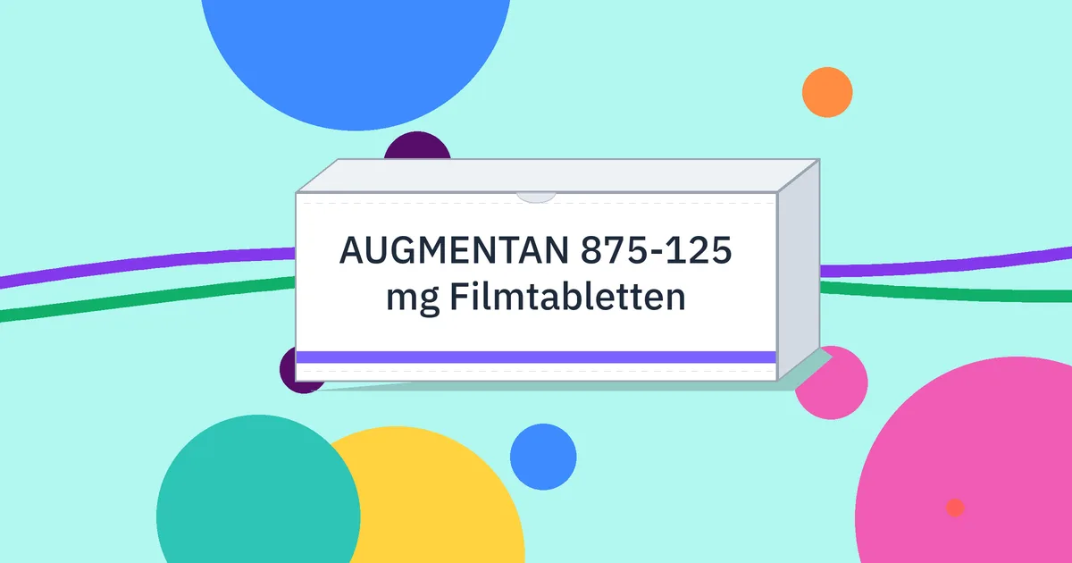 Symbolbild: Packung mit der Aufschrift AUGMENTAN 875-125 mg Filmtabletten (PZN 13059816) – Verfügbarkeit und Bezug in Apotheken in Frankfurt am Main