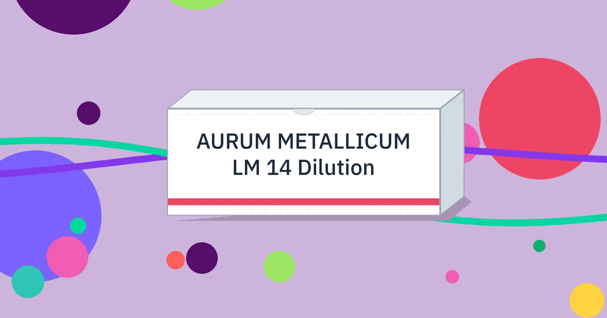 Symbolbild: Packung mit der Aufschrift AURUM METALLICUM LM 14 Dilution (PZN 12785101) – Verfügbarkeit und Bezug in Apotheken in Frankfurt am Main