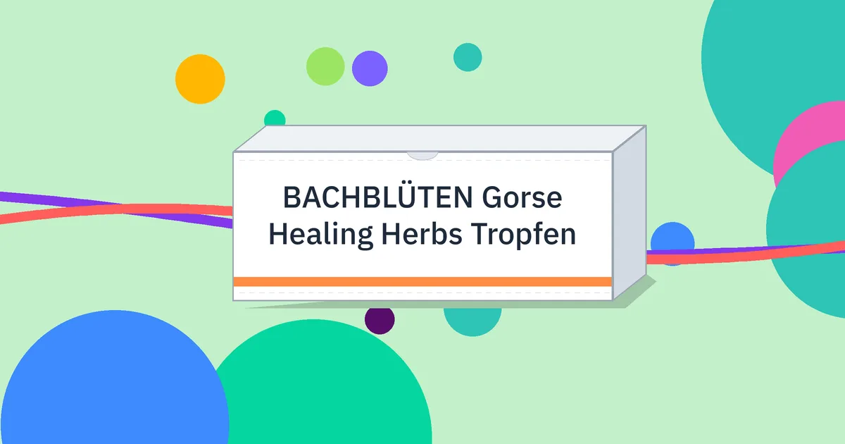 Symbolbild: Packung mit der Aufschrift BACHBLÜTEN Gorse Healing Herbs Tropfen (PZN 07364478) – Verfügbarkeit und Bezug in Apotheken in Frankfurt am Main
