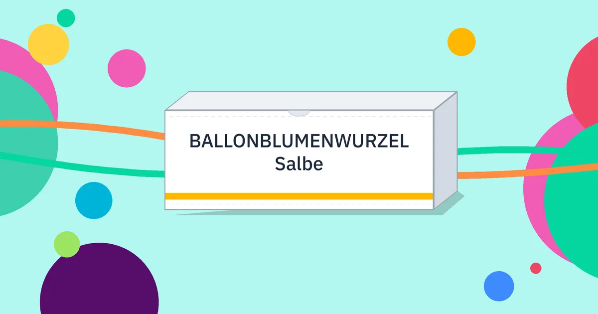 Symbolbild: Packung mit der Aufschrift BALLONBLUMENWURZEL Salbe (PZN 17937165) – Verfügbarkeit und Bezug in Apotheken in Frankfurt am Main
