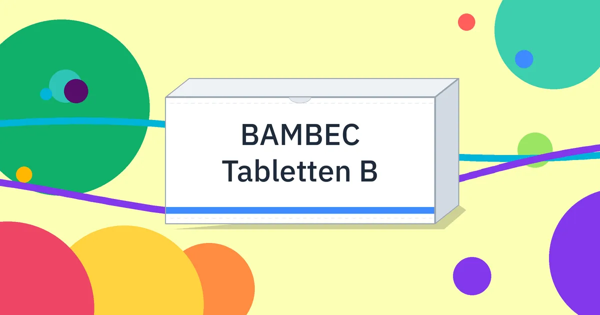 Symbolbild: Packung mit der Aufschrift BAMBEC Tabletten B (PZN 00256768) – Verfügbarkeit und Bezug in Apotheken in Frankfurt am Main