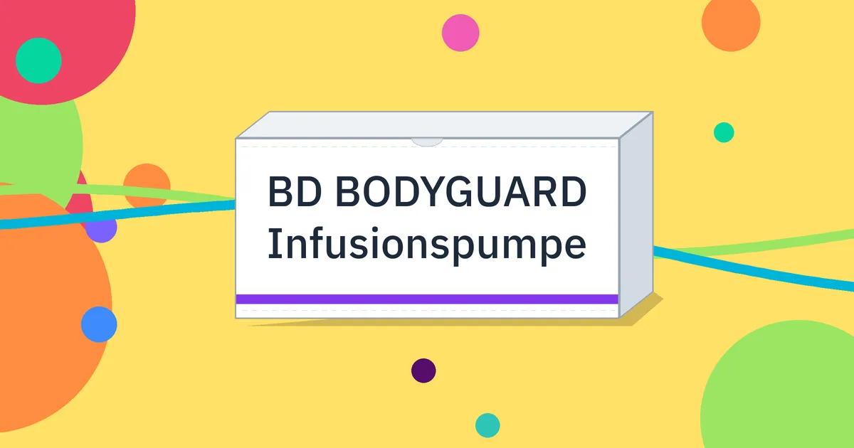 Symbolbild: Packung mit der Aufschrift BD BODYGUARD Infusionspumpe (PZN 16385367) – Verfügbarkeit und Bezug in Apotheken in Frankfurt am Main