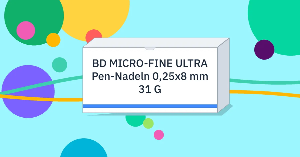 Symbolbild: Packung mit der Aufschrift BD MICRO-FINE ULTRA Pen-Nadeln 0,25x8 mm 31 G (PZN 12894391) – Verfügbarkeit und Bezug in Apotheken in Frankfurt am Main