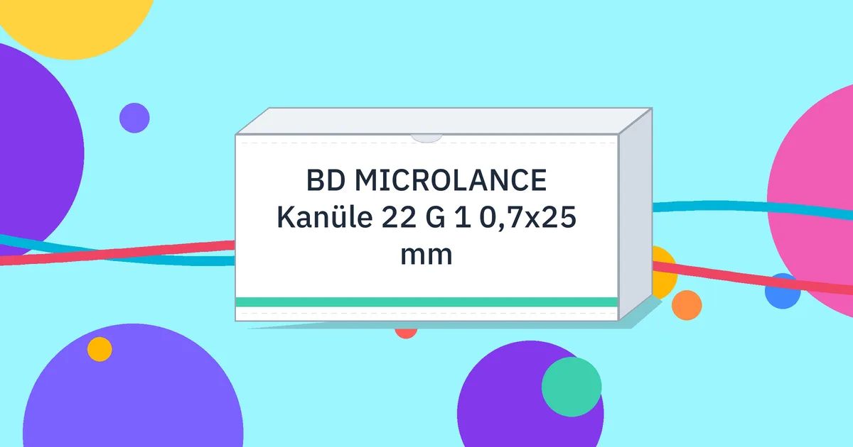 Symbolbild: Packung mit der Aufschrift BD MICROLANCE Kanüle 22 G 1 0,7x25 mm (PZN 16016345) – Verfügbarkeit und Bezug in Apotheken in Frankfurt am Main