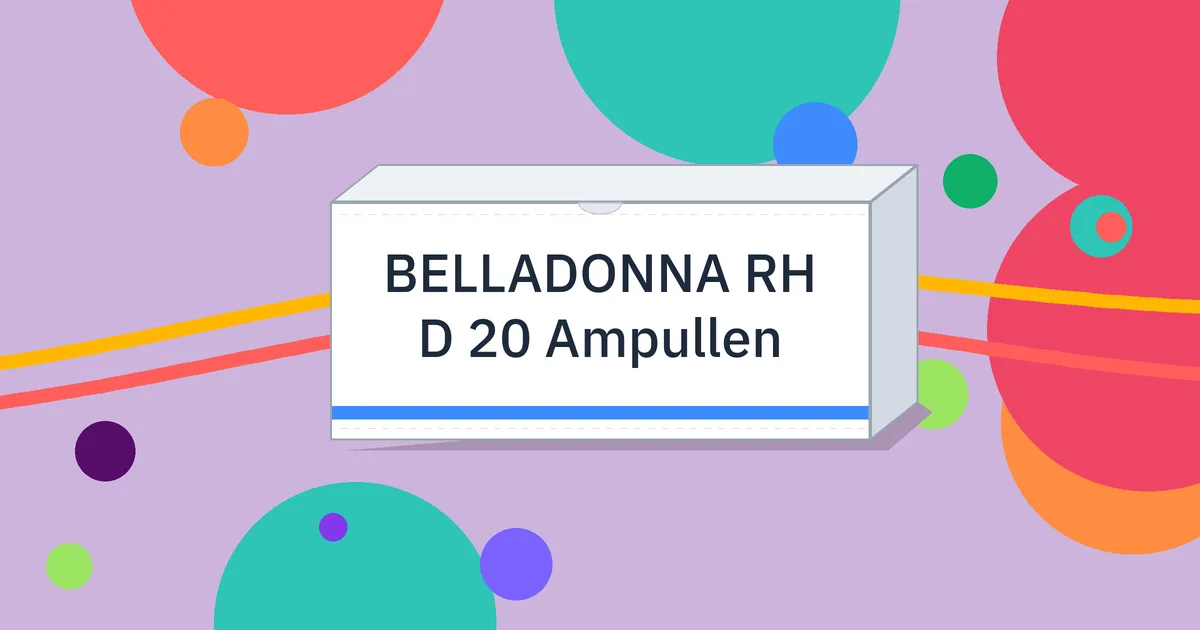 Symbolbild: Packung mit der Aufschrift BELLADONNA RH D 20 Ampullen (PZN 01619322) – Verfügbarkeit und Bezug in Apotheken in Frankfurt am Main