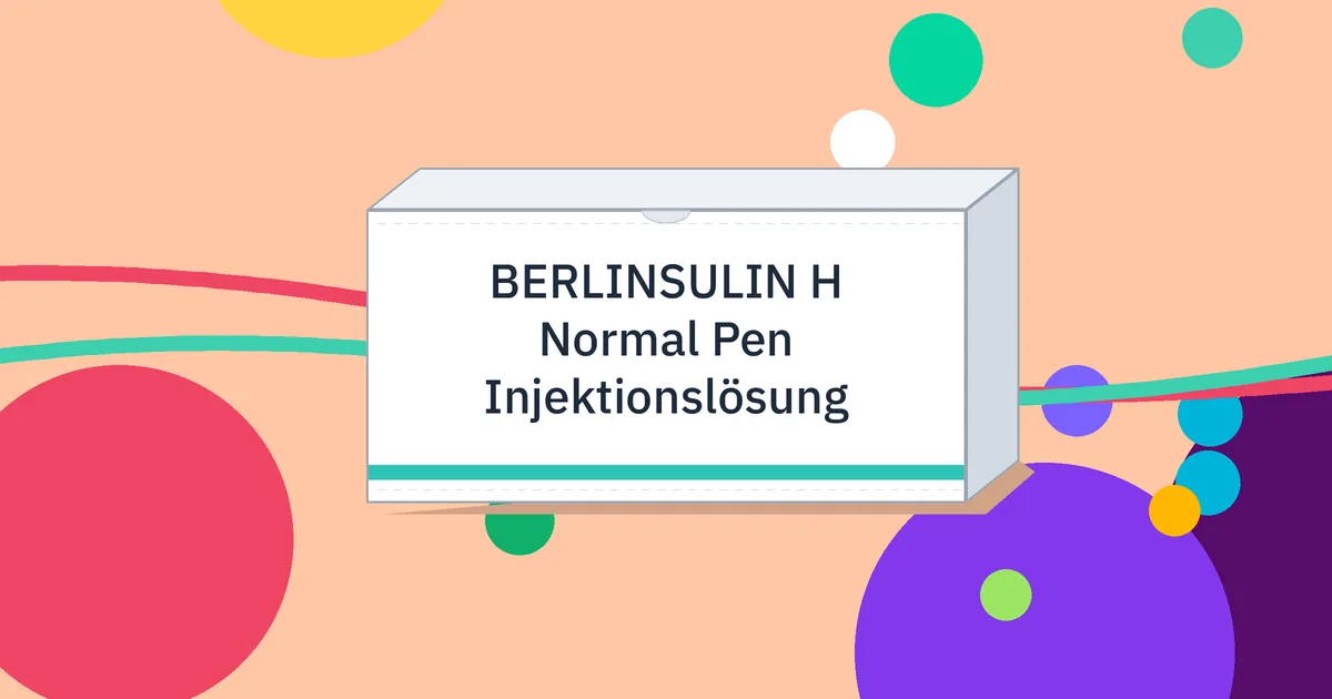 Symbolbild: Packung mit der Aufschrift BERLINSULIN H Normal Pen Injektionslösung (PZN 07221224) – Verfügbarkeit und Bezug in Apotheken in Frankfurt am Main