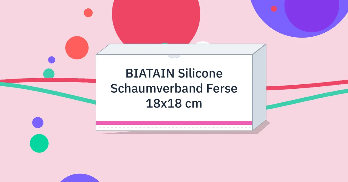 Symbolbild: Packung mit der Aufschrift BIATAIN Silicone Schaumverband Ferse 18x18 cm (PZN 18087792) – Verfügbarkeit und Bezug in Apotheken in Frankfurt am Main