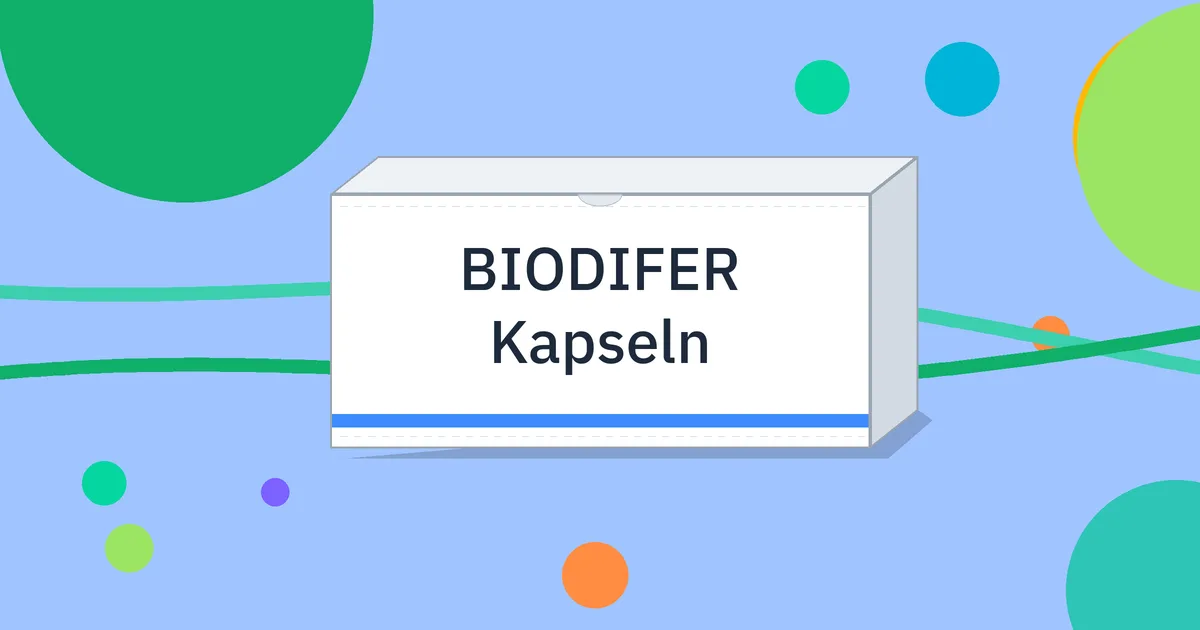 Symbolbild: Packung mit der Aufschrift BIODIFER Kapseln (PZN 17828849) – Verfügbarkeit und Bezug in Apotheken in Frankfurt am Main