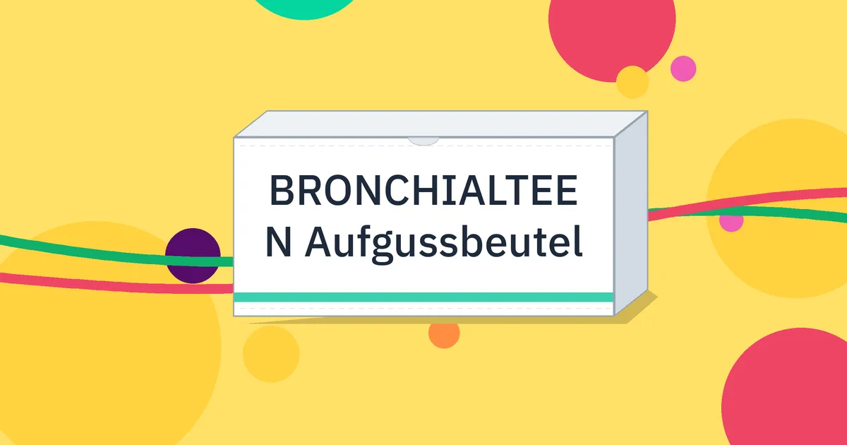 Symbolbild: Packung mit der Aufschrift BRONCHIALTEE N Aufgussbeutel (PZN 19473801) – Verfügbarkeit und Bezug in Apotheken in Frankfurt am Main