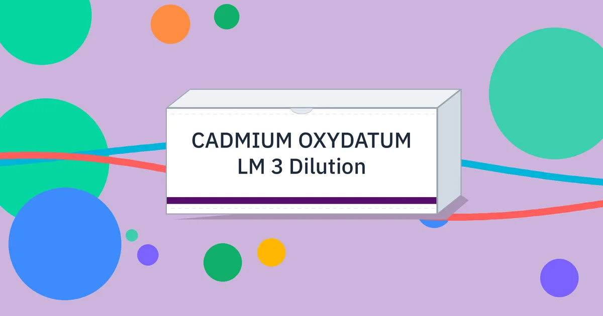 Symbolbild: Packung mit der Aufschrift CADMIUM OXYDATUM LM 3 Dilution (PZN 13400899) – Verfügbarkeit und Bezug in Apotheken in Frankfurt am Main