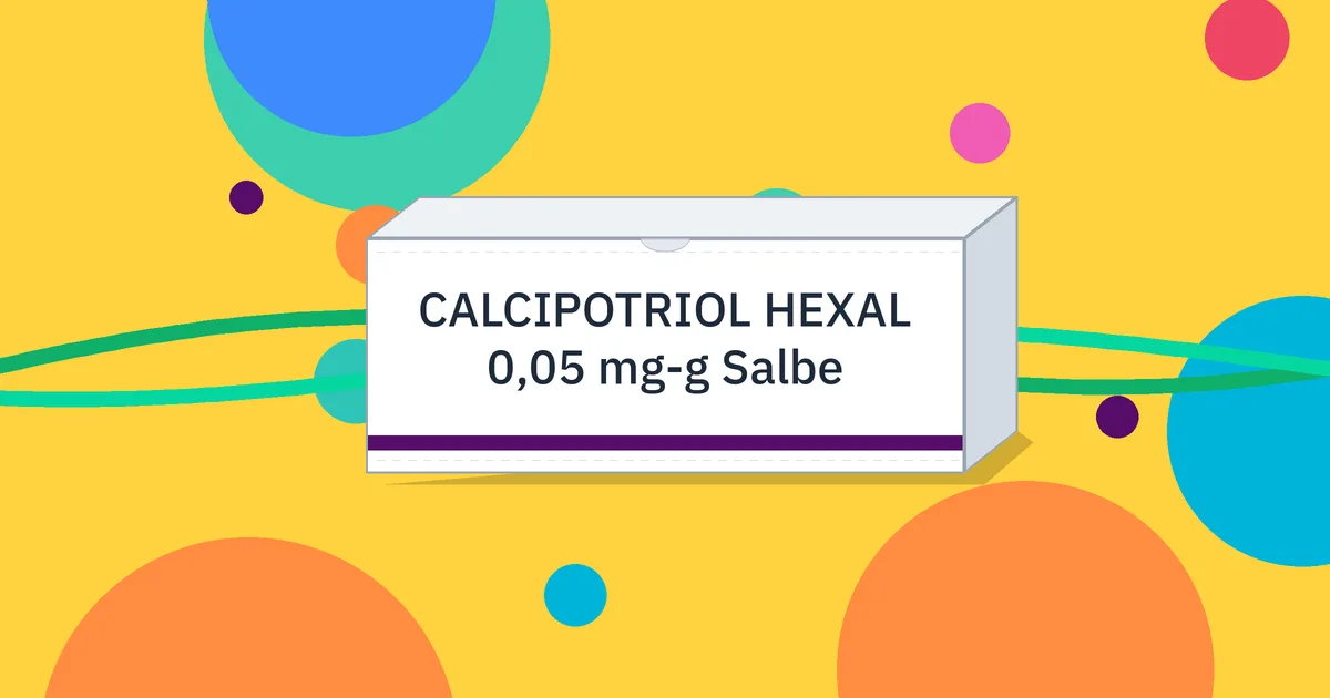 Symbolbild: Packung mit der Aufschrift CALCIPOTRIOL HEXAL 0,05 mg-g Salbe (PZN 10992853) – Verfügbarkeit und Bezug in Apotheken in Frankfurt am Main