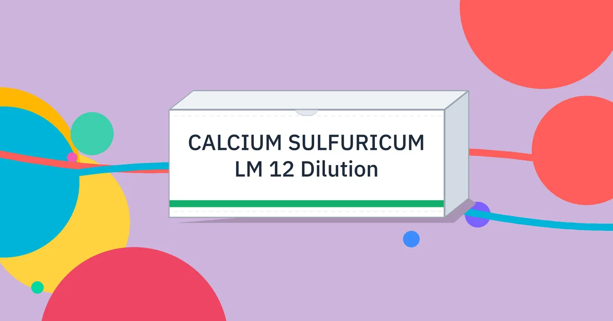 Symbolbild: Packung mit der Aufschrift CALCIUM SULFURICUM LM 12 Dilution (PZN 07540030) – Verfügbarkeit und Bezug in Apotheken in Frankfurt am Main