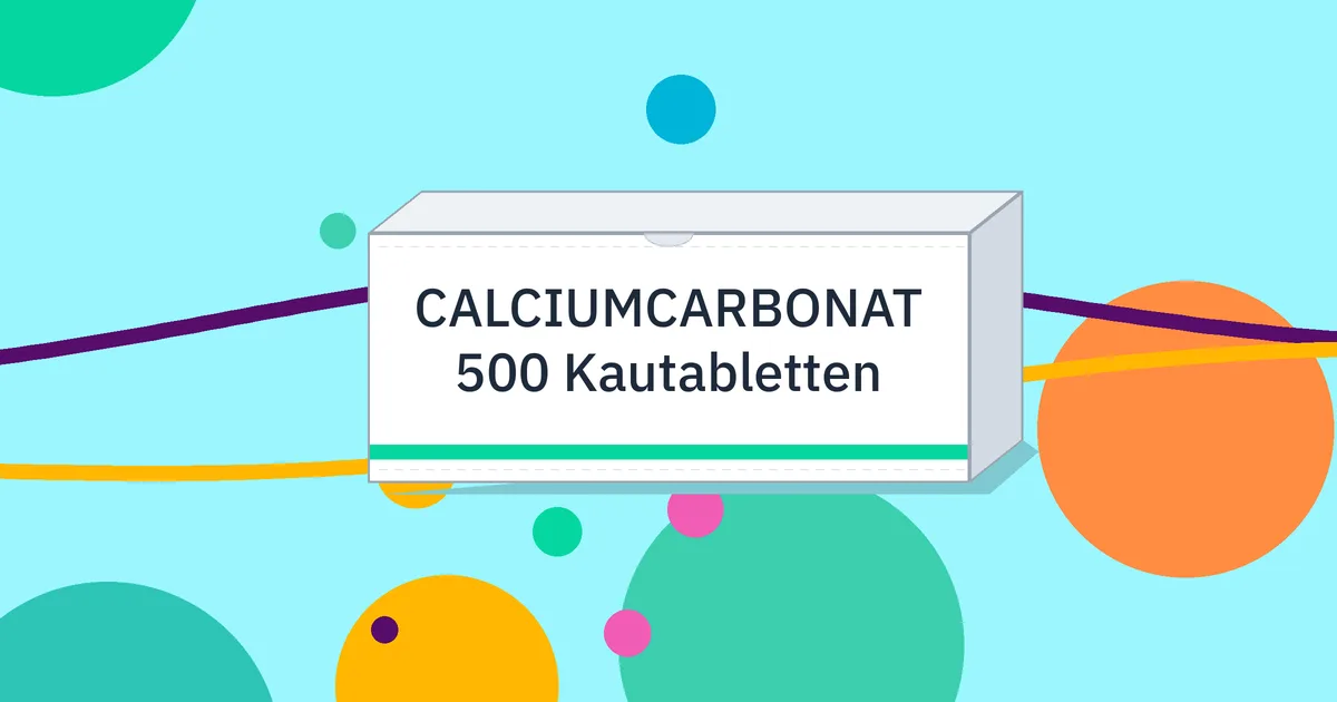 Symbolbild: Packung mit der Aufschrift CALCIUMCARBONAT 500 Kautabletten (PZN 03486109) – Verfügbarkeit und Bezug in Apotheken in Frankfurt am Main