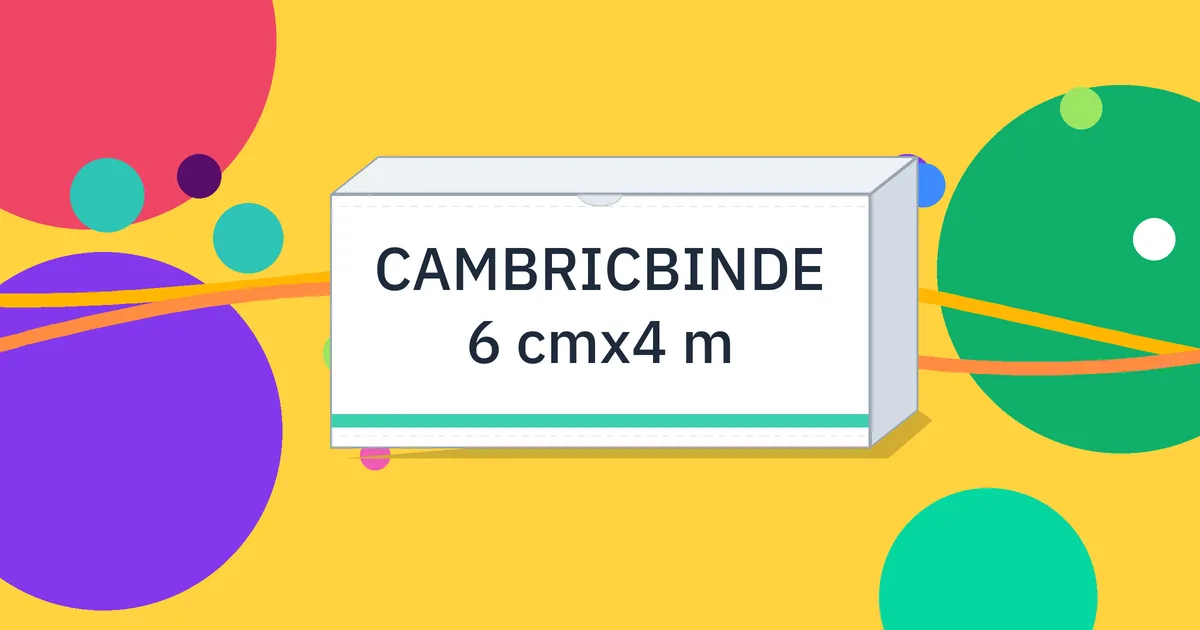 Symbolbild: Packung mit der Aufschrift CAMBRICBINDE 6 cmx4 m (PZN 01720073) – Verfügbarkeit und Bezug in Apotheken in Frankfurt am Main
