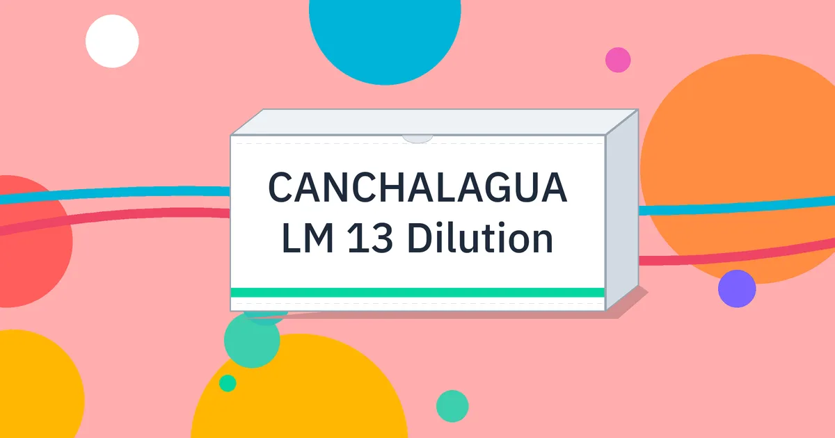 Symbolbild: Packung mit der Aufschrift CANCHALAGUA LM 13 Dilution (PZN 13412520) – Verfügbarkeit und Bezug in Apotheken in Frankfurt am Main