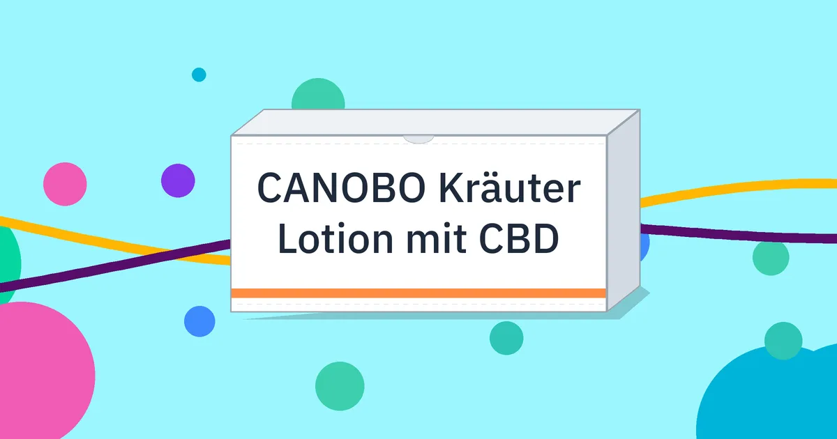 Symbolbild: Packung mit der Aufschrift CANOBO Kräuter Lotion mit CBD (PZN 19752435) – Verfügbarkeit und Bezug in Apotheken in Frankfurt am Main