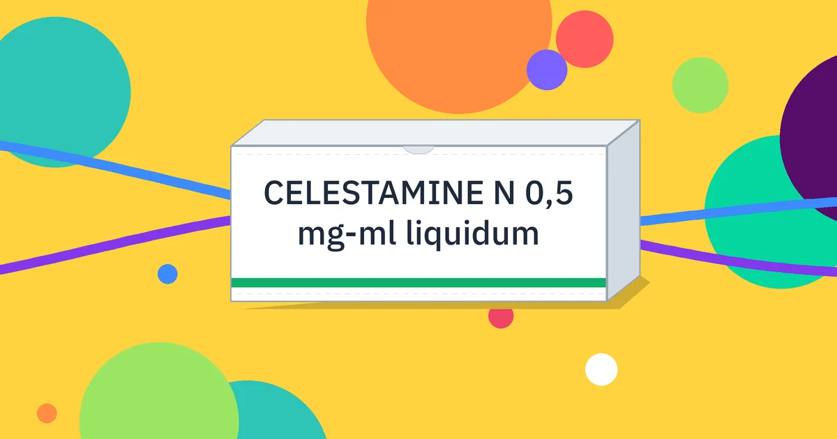 Symbolbild: Packung mit der Aufschrift CELESTAMINE N 0,5 mg-ml liquidum (PZN 18029524) – Verfügbarkeit und Bezug in Apotheken in Frankfurt am Main