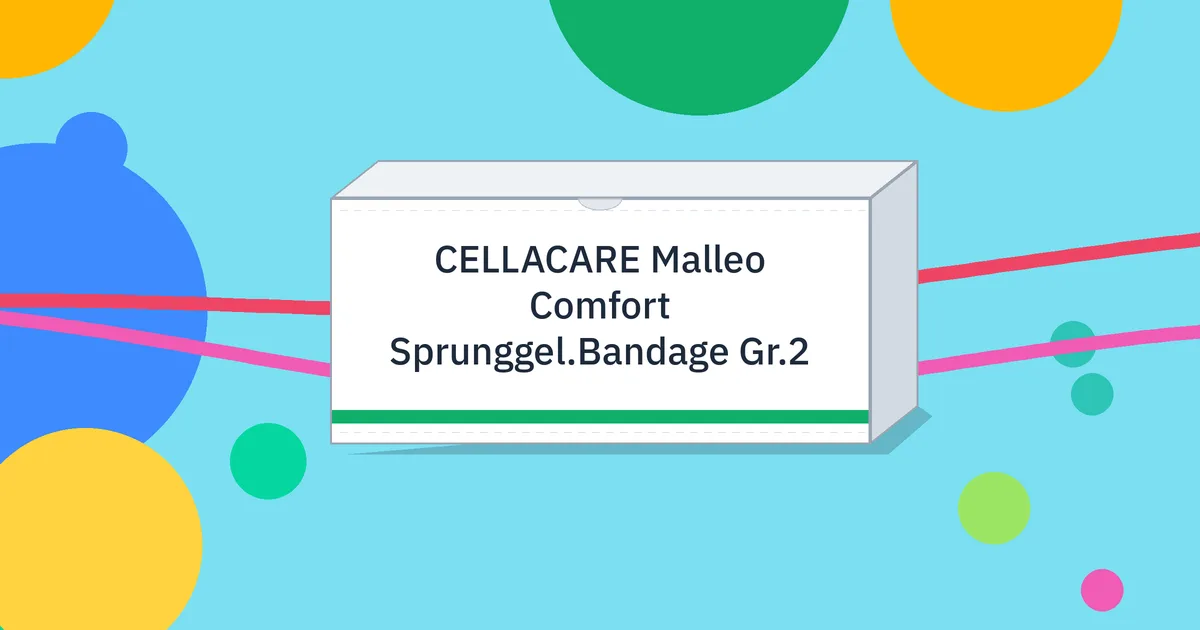 Symbolbild: Packung mit der Aufschrift CELLACARE Malleo Comfort Sprunggel.Bandage Gr.2 (PZN 11664832) – Verfügbarkeit und Bezug in Apotheken in Frankfurt am Main