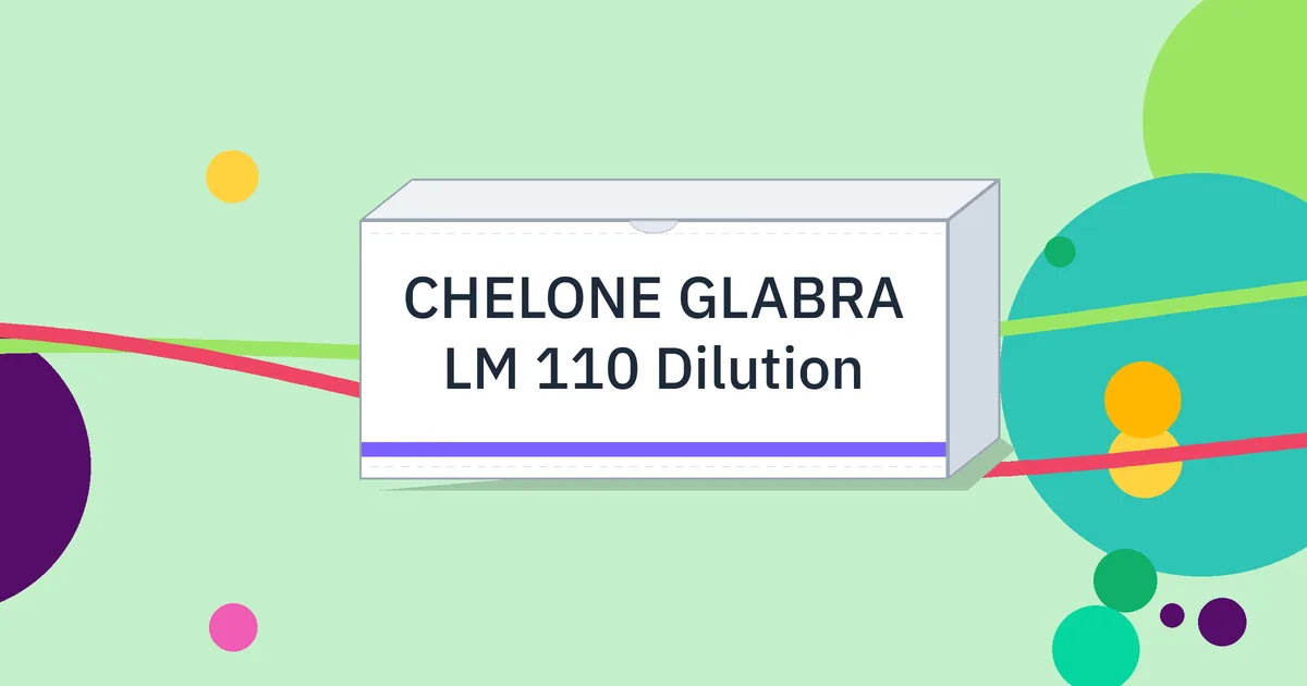 Symbolbild: Packung mit der Aufschrift CHELONE GLABRA LM 110 Dilution (PZN 13440195) – Verfügbarkeit und Bezug in Apotheken in Frankfurt am Main