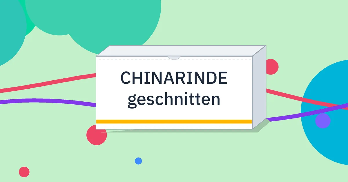 Symbolbild: Packung mit der Aufschrift CHINARINDE geschnitten (PZN 14031292) – Verfügbarkeit und Bezug in Apotheken in Frankfurt am Main