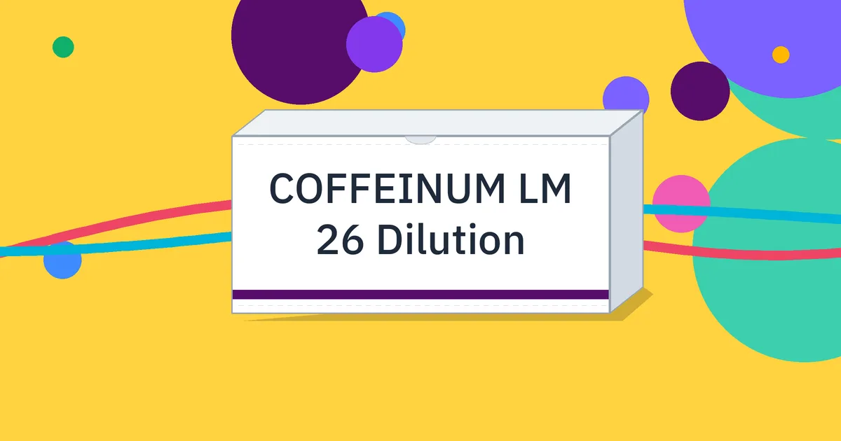 Symbolbild: Packung mit der Aufschrift COFFEINUM LM 26 Dilution (PZN 12831918) – Verfügbarkeit und Bezug in Apotheken in Frankfurt am Main