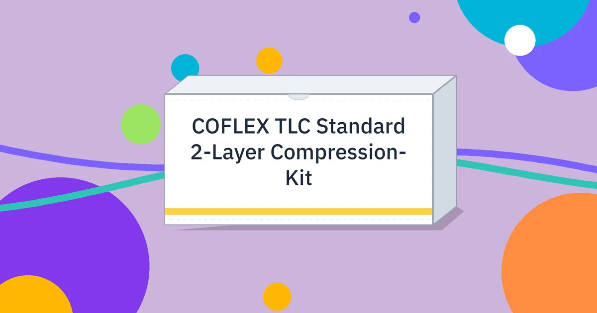 Symbolbild: Packung mit der Aufschrift COFLEX TLC Standard 2-Layer Compression-Kit (PZN 17543911) – Verfügbarkeit und Bezug in Apotheken in Frankfurt am Main