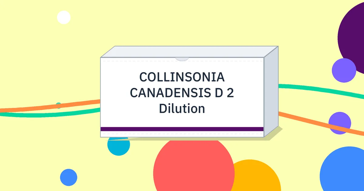 Symbolbild: Packung mit der Aufschrift COLLINSONIA CANADENSIS D 2 Dilution (PZN 02117373) – Verfügbarkeit und Bezug in Apotheken in Frankfurt am Main