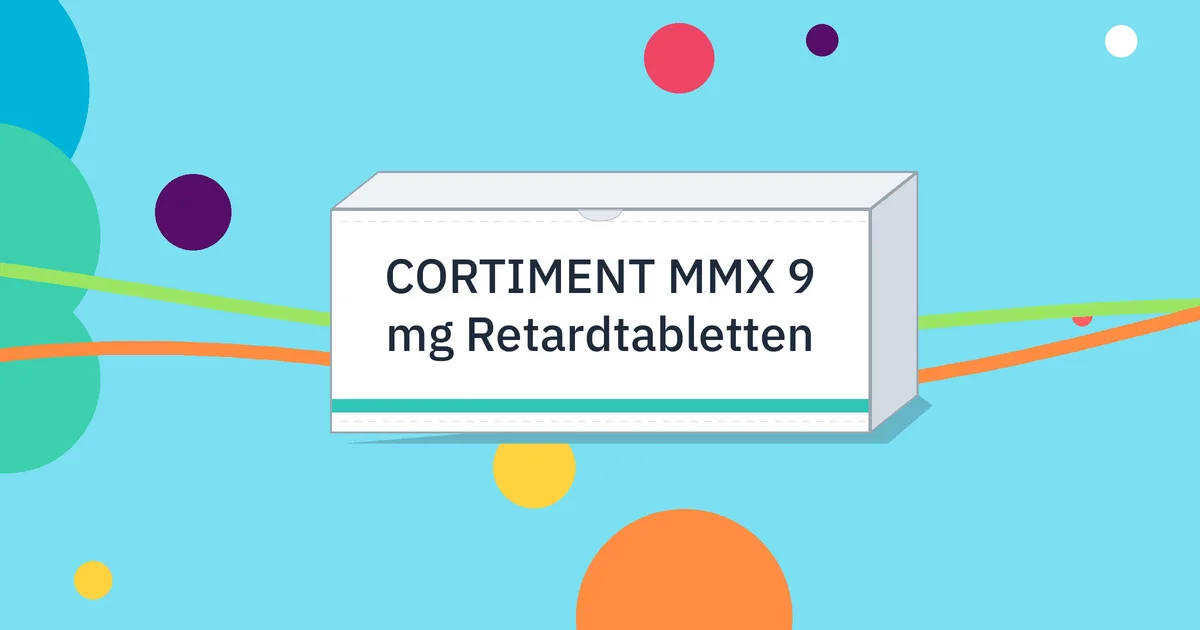 Symbolbild: Packung mit der Aufschrift CORTIMENT MMX 9 mg Retardtabletten (PZN 18761633) – Verfügbarkeit und Bezug in Apotheken in Frankfurt am Main